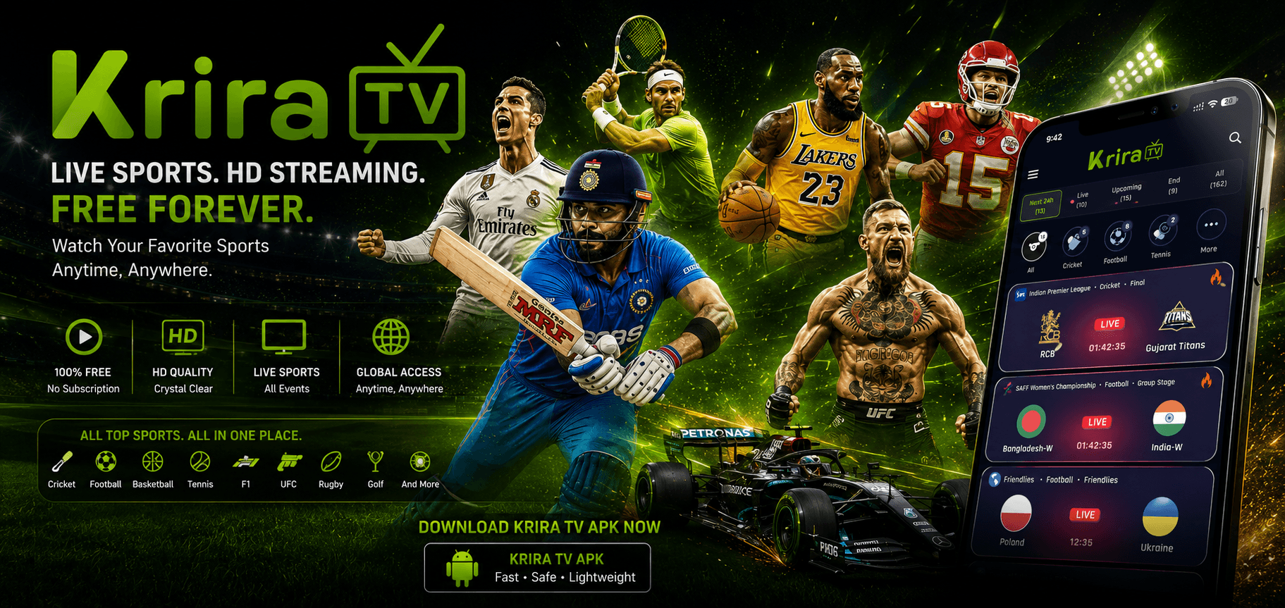 About Krira TV — The Free Live Sports App for Android